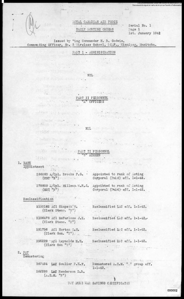 requesting DRO - RCAF.Info